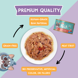 1x Case Salmon Flaked In Broth & 3x Packs Tuna Mousse Bundle | Love, Nala